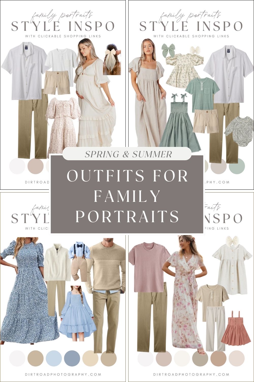 The Spring & Summer Family Portrait Outfits Guide - dirtroadphotography.com